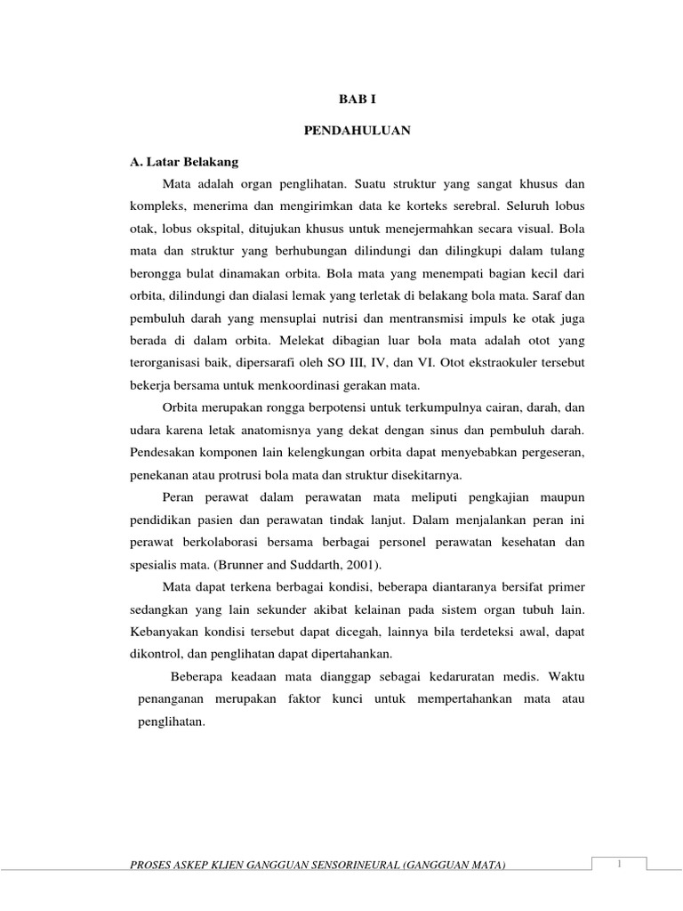 Proses Askep Gangguan Sensorineural Mata | PDF | Sains & Matematika