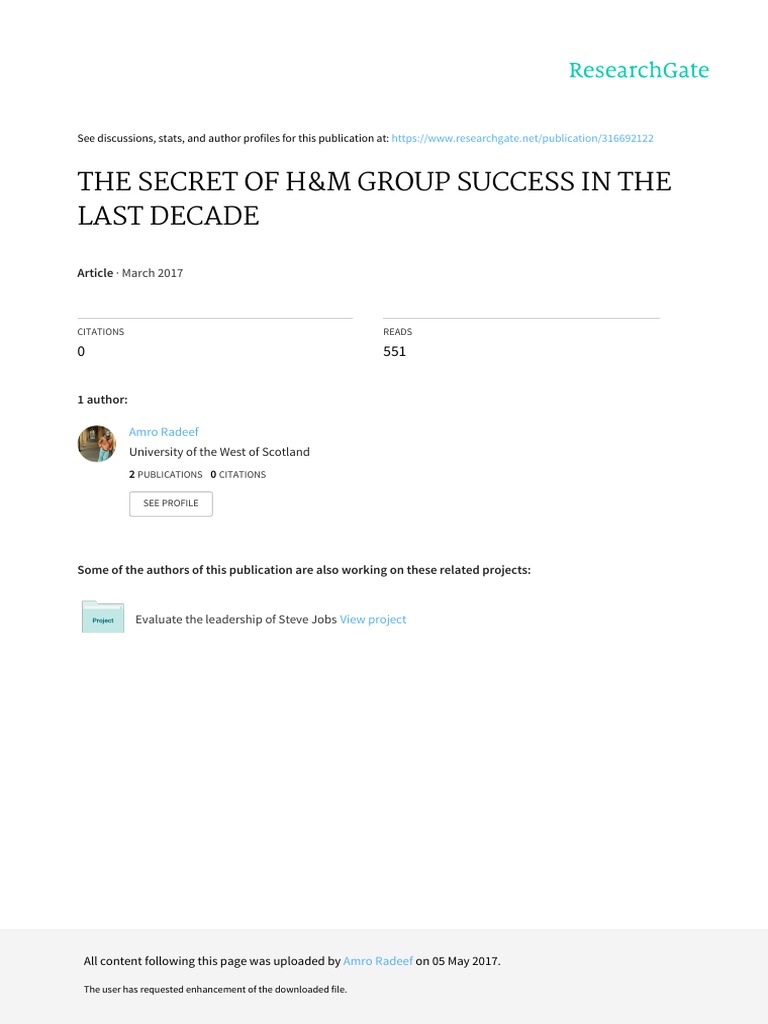 H&M Group Success Strategies Unveiled | PDF | Strategic Management ...