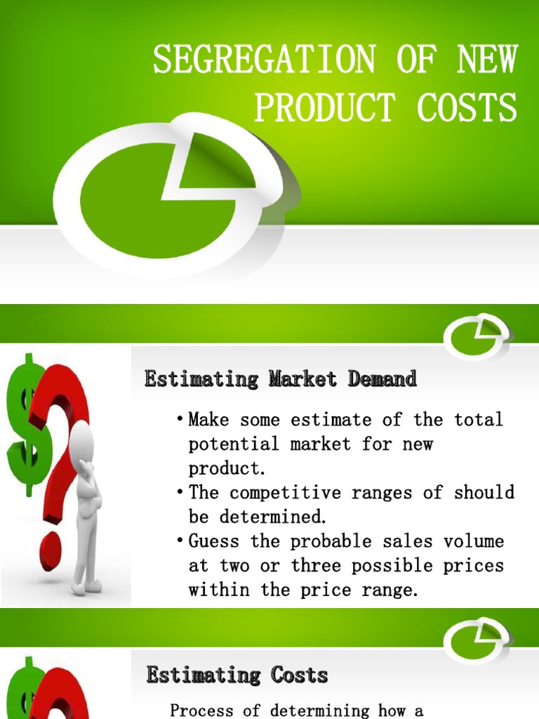 Segregation of New Product Cost and Pricing in Industrial Market | PDF ...