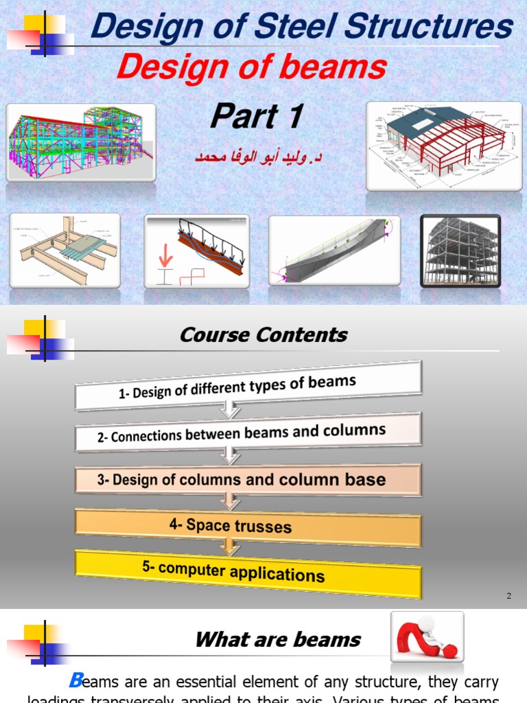 2- Design of Steel Beams (Part 1). وليد أبو الوفا Ain Shams | PDF | Buckling | Beam (Structure)