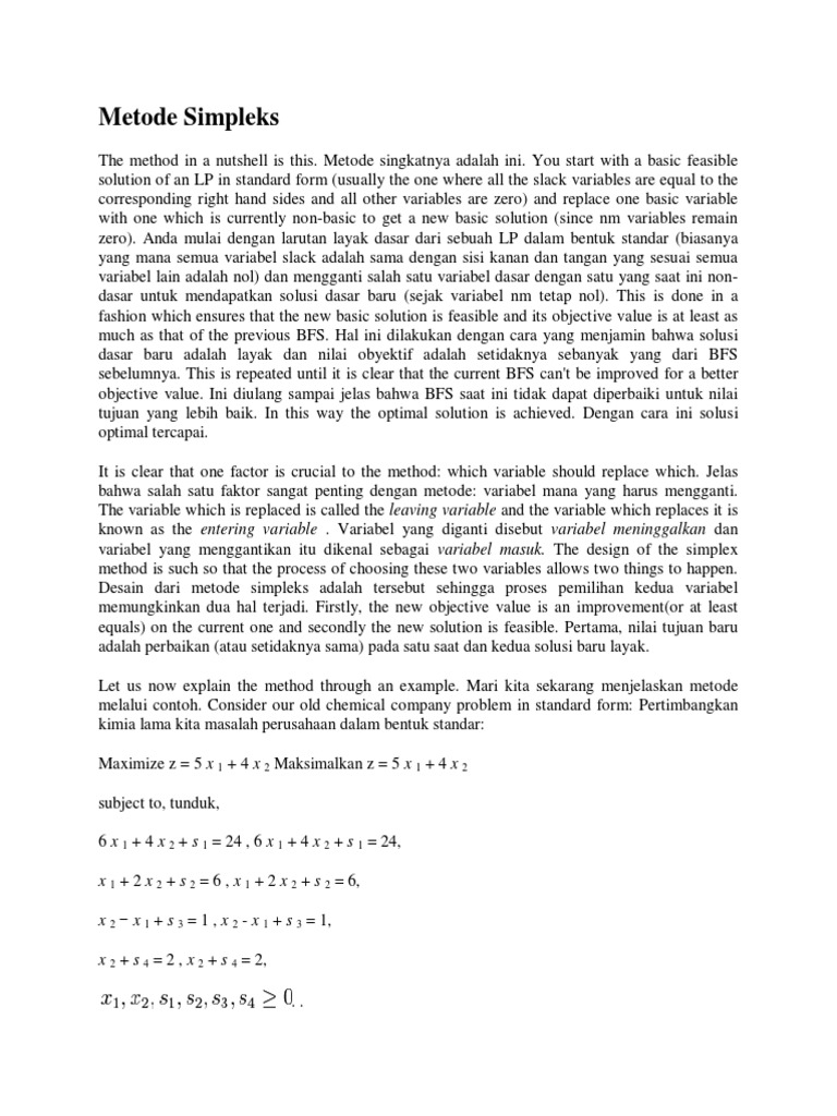 Metode Simpleks | PDF