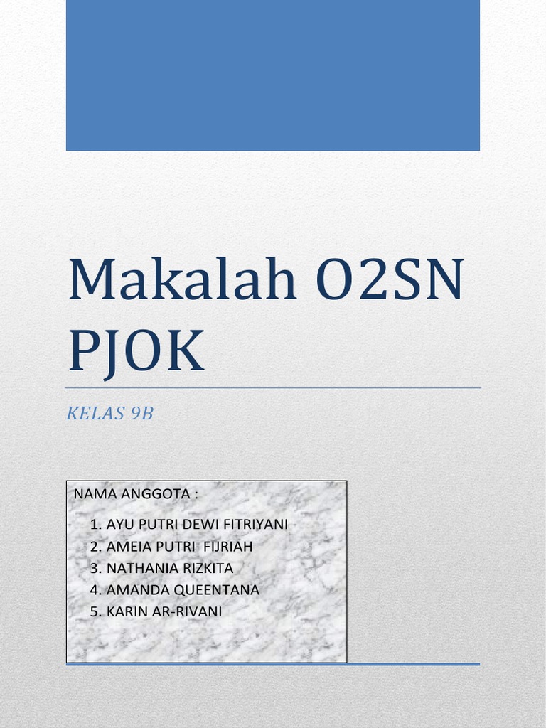 Makalah O2SN Pjok: Kelas 9B | PDF