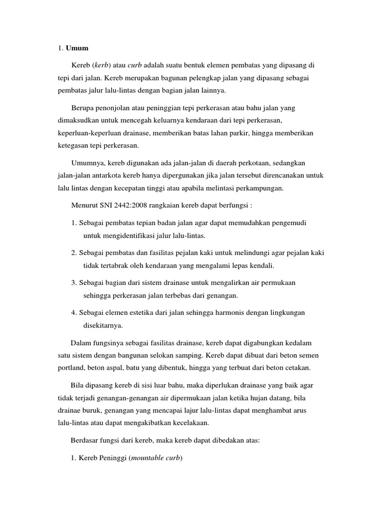 Penjelasan Kereb | PDF