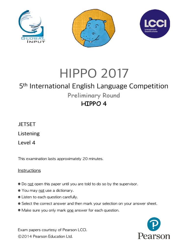 HIPPO 2017 English Competition Overview | PDF