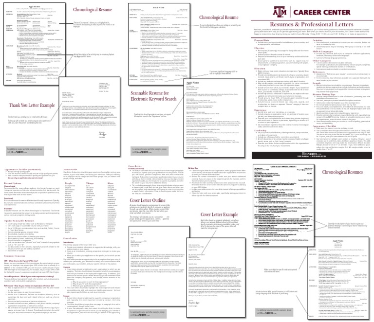 Resume Writing Checklist | PDF | Résumé | Internship