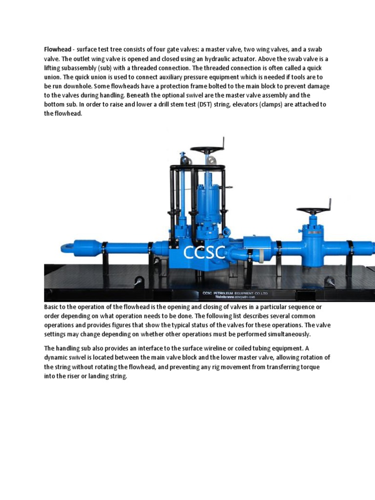 Flow Head | PDF | Drilling Rig | Valve