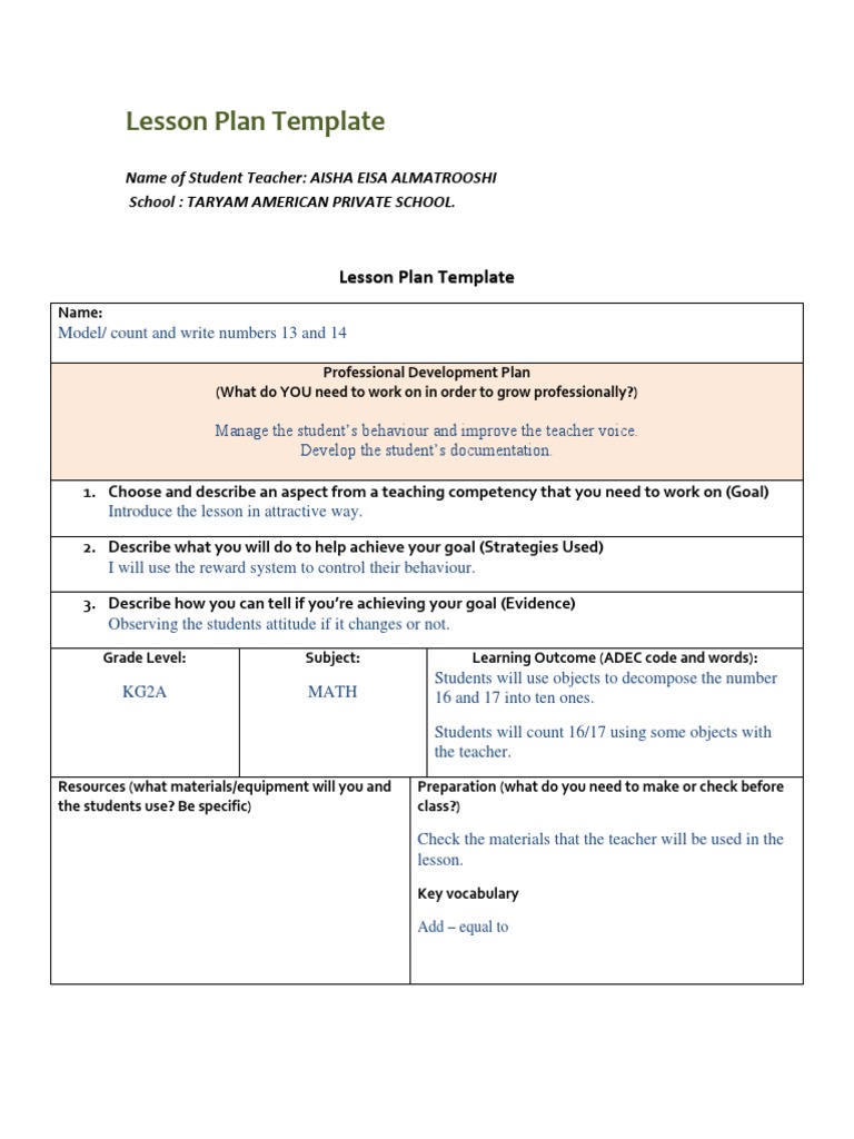 Count and Write Numbers 13 and 14 | PDF | Lesson Plan | Change