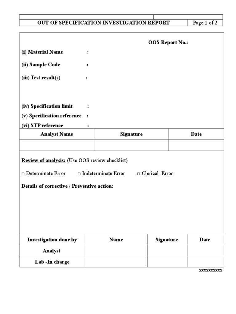 OOS Report | PDF | Business
