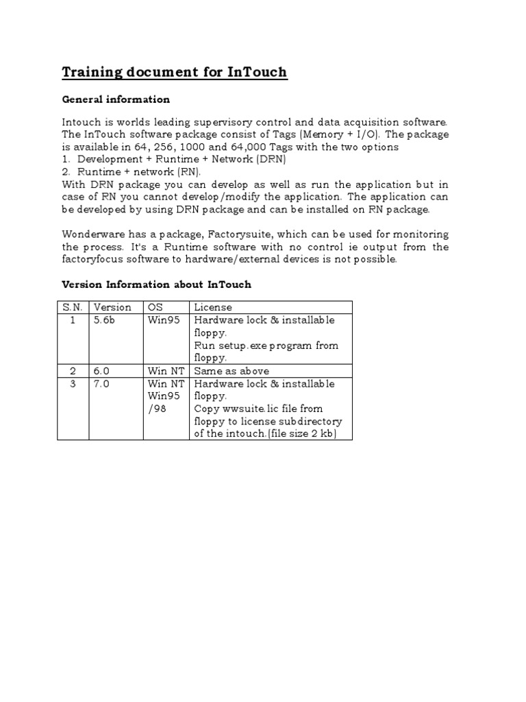 Tutorial On InTouch SCADA | PDF | Control Flow | Computer File