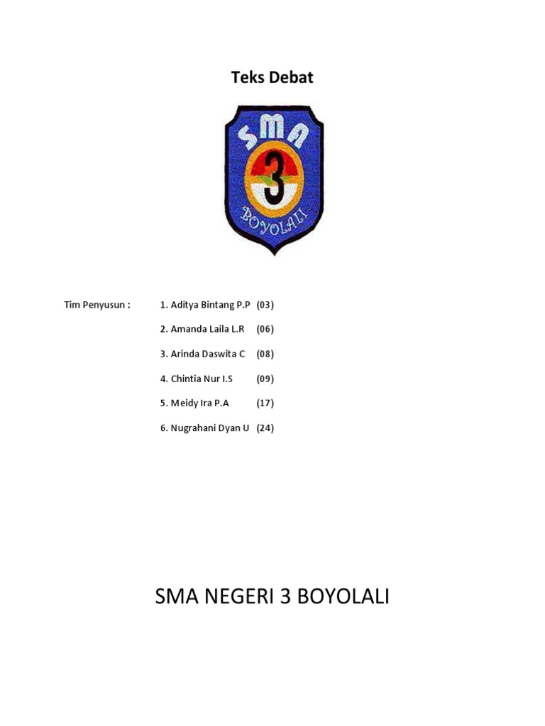 Teks Debat Bahasa Indonesia | PDF