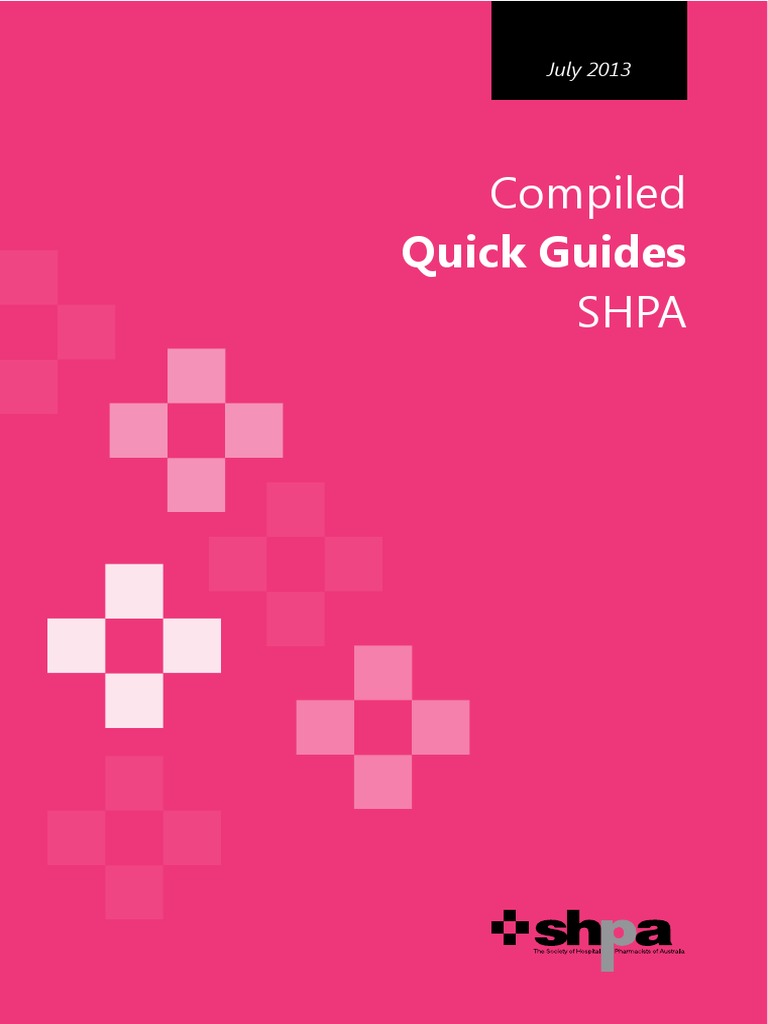 SHPA Clinical Pharmacy Quick Guides Ebook 2013 PDF | PDF | Pharmacy ...