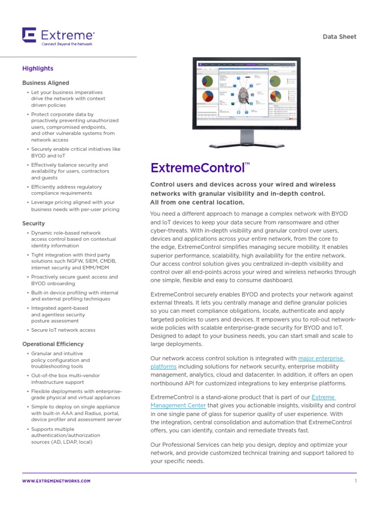 Extremecontrol Data Sheet | PDF | Computer Security | Security
