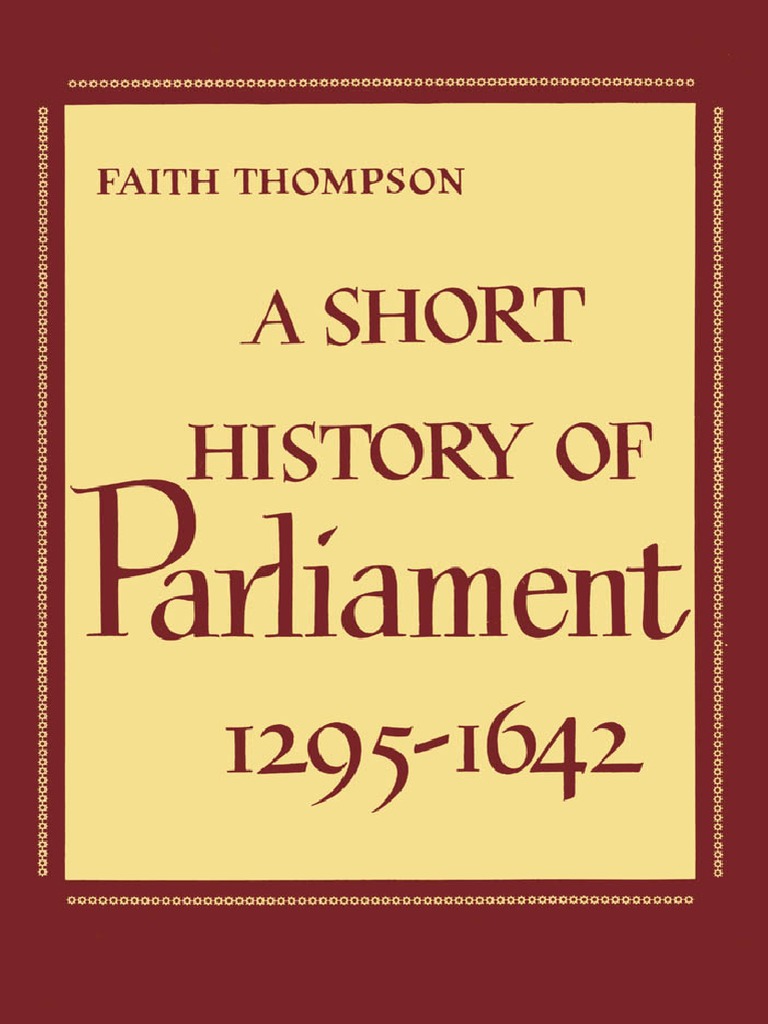 Short History of Parliament, 1295-1642 | PDF | Court Of Chancery ...