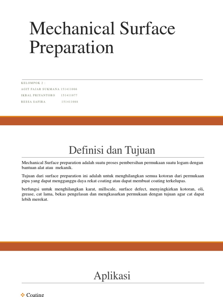 Mechanical Surface Preparation | PDF