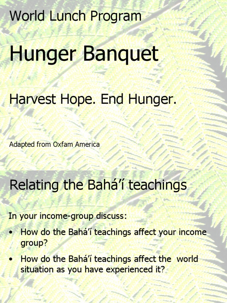 World Lunch Program: Ending Hunger Insights | PDF | Self-Improvement