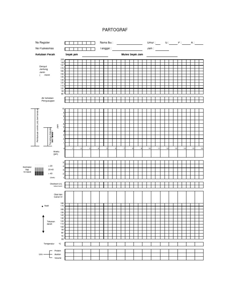 Partograf Kosong PDF | PDF