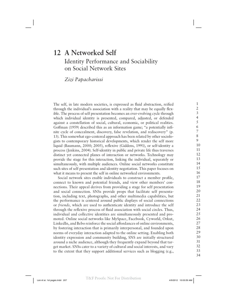 A Networked Self | PDF | Social Networking Service | Technological ...