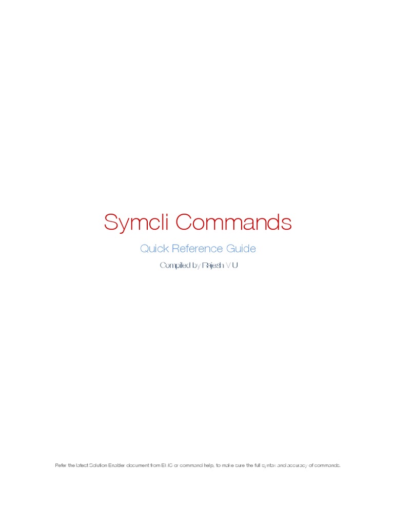 Symcli Pdf Pdf Backup Online And Offline