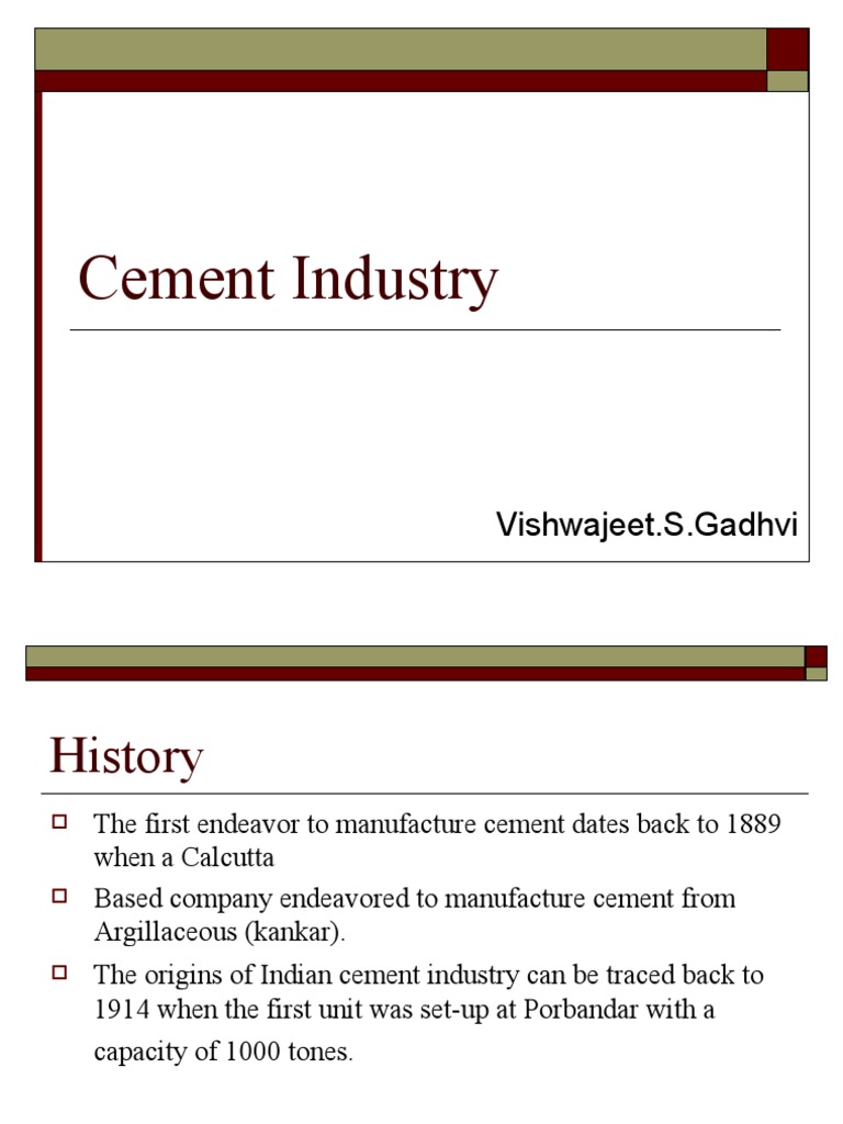 Cement Industrypresentationvishu | PDF | Infrastructure | Economies