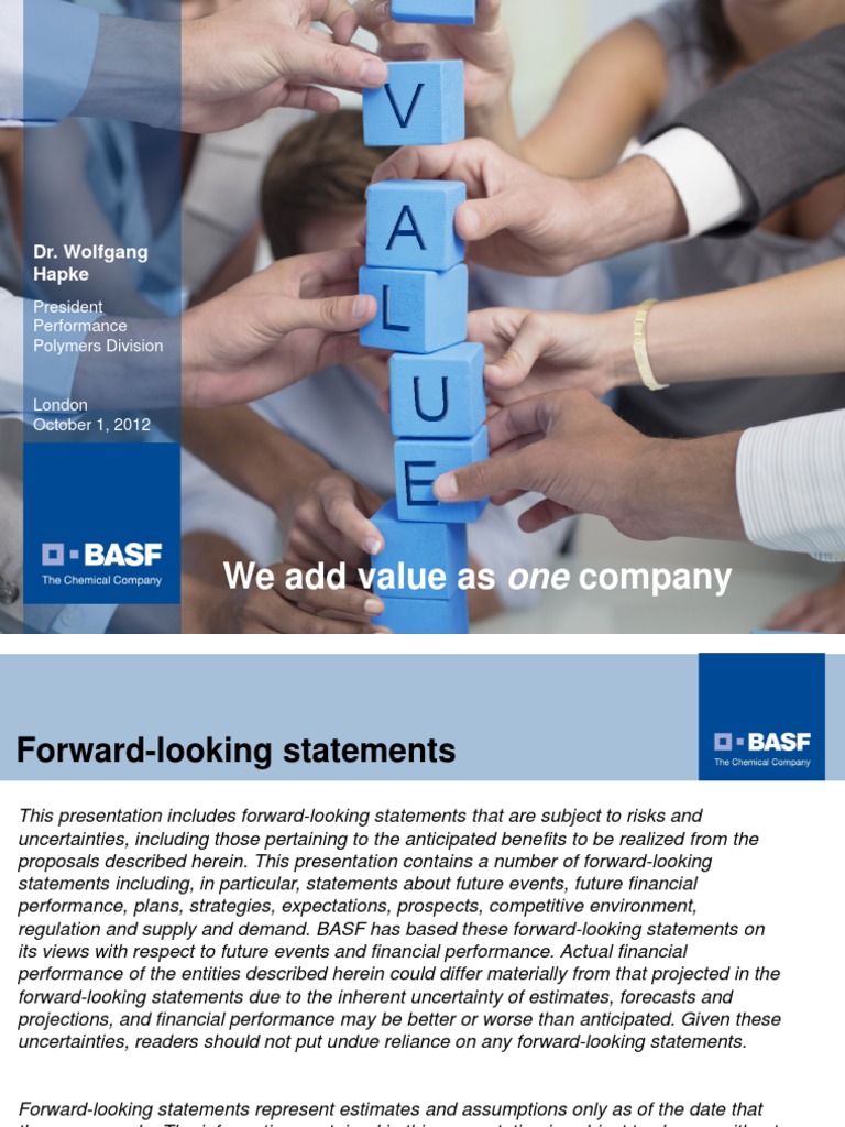 BASF Chemicals Conference | PDF | Chemical Industry | Dividend
