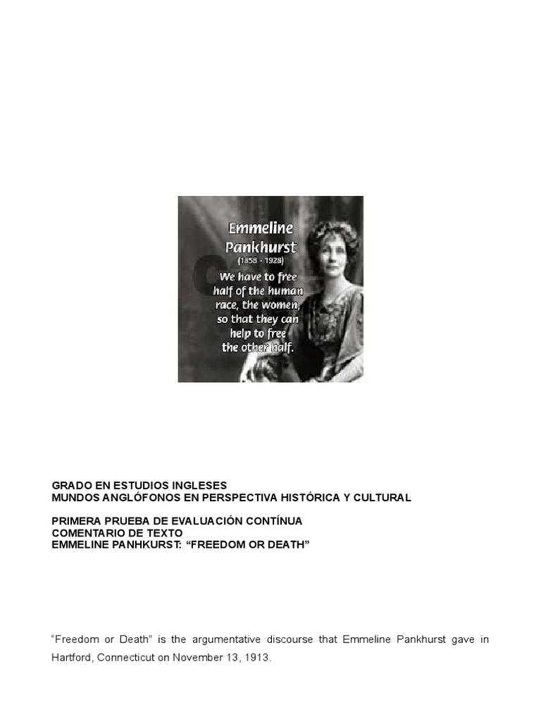 Emmeline Pankhurst | PDF | Suffragette | Emmeline Pankhurst