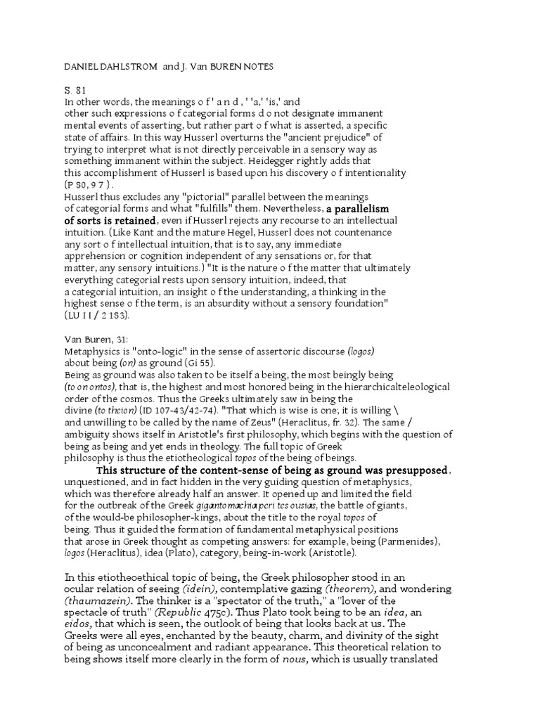 Daniel Dahlstrom and Lotze | PDF | Martin Heidegger | Edmund Husserl