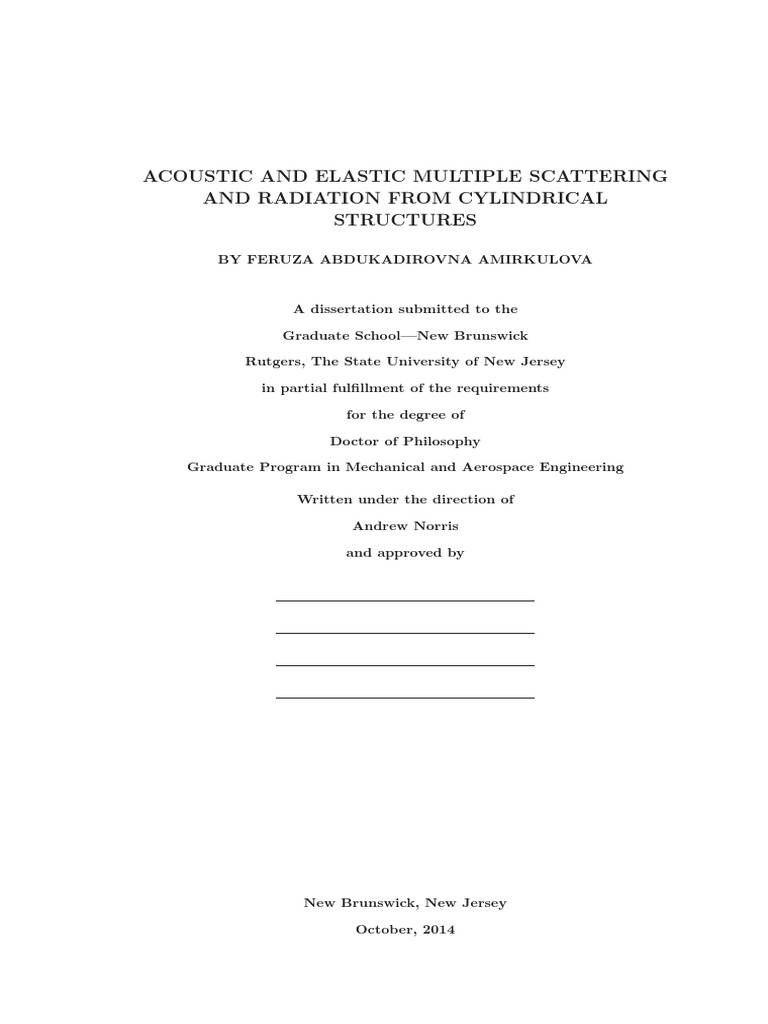 Acoustic and Elastic Multiple Scattering PDF | PDF | Scattering | Normal Mode