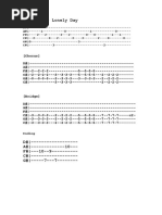 Lonely Day Guitar Tabs and Chords | PDF
