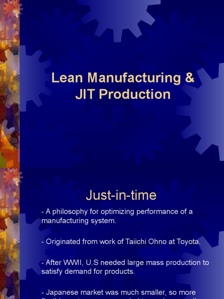 Lean Manufacturing & JIT | PDF | Business Process | Lean Manufacturing