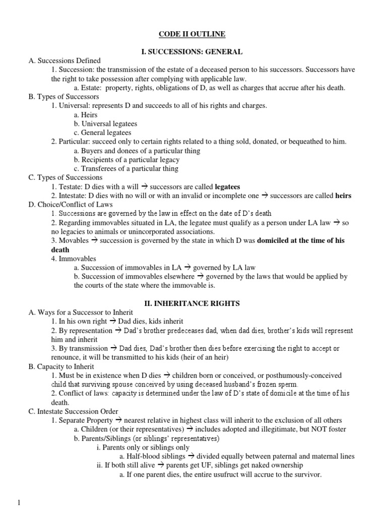 Louisiana Bar Exam CODE II | Download Free PDF | Will And Testament ...