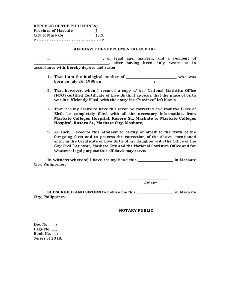 Affidavit of Supplemental Report | PDF