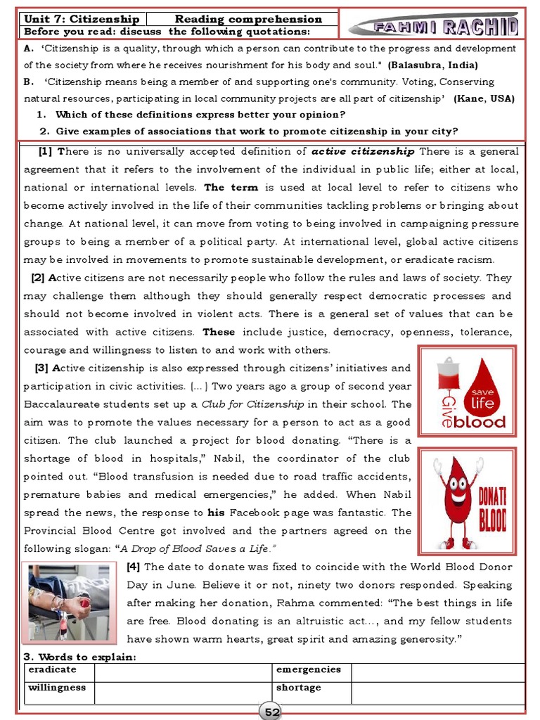 Active Citizenship | PDF | Citizenship | Democracy