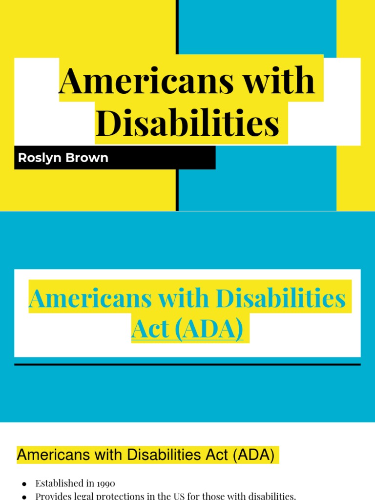Americans With Disabilities | PDF | Americans With Disabilities Act Of ...