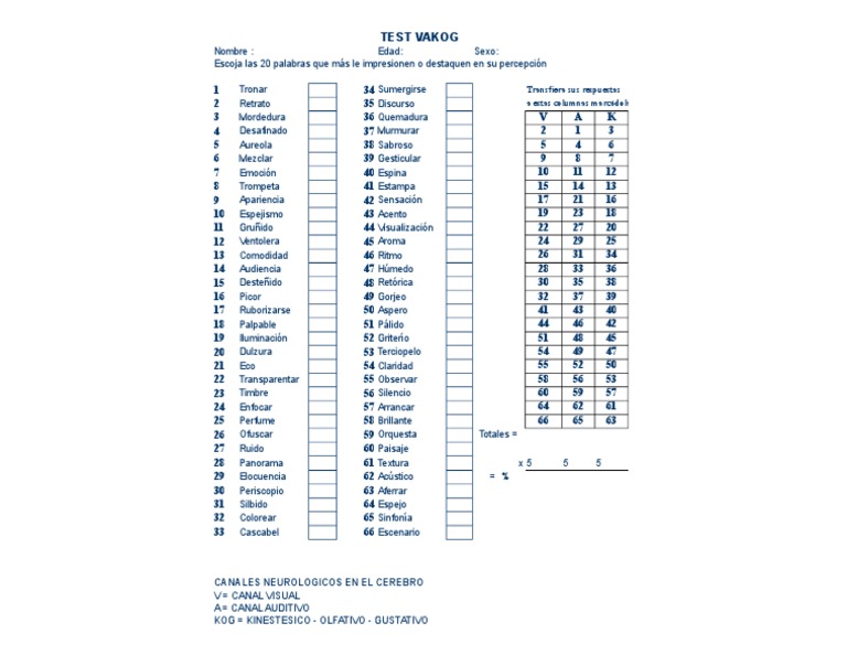 Test Vakog | PDF | Ocio | Deportes