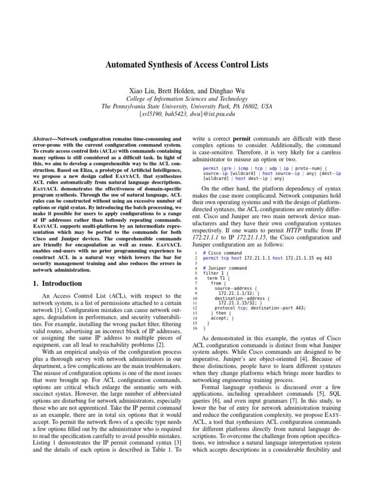 Acl - CCNA CISCO PACKET TRACER | PDF | Ip Address | Port (Computer Networking)