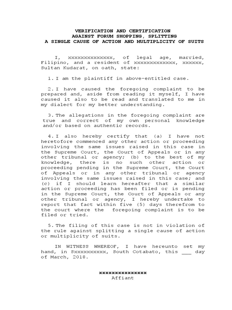 Verification & Certification On Small Claims Cases | PDF | Social ...