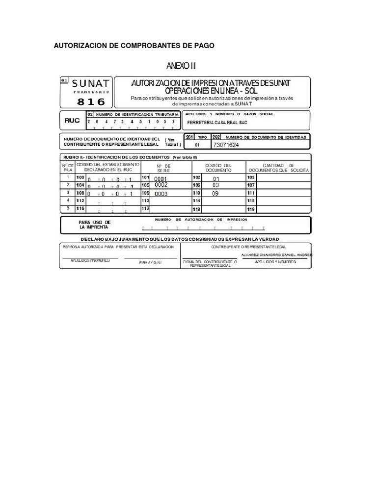 1.formulario 816 | PDF