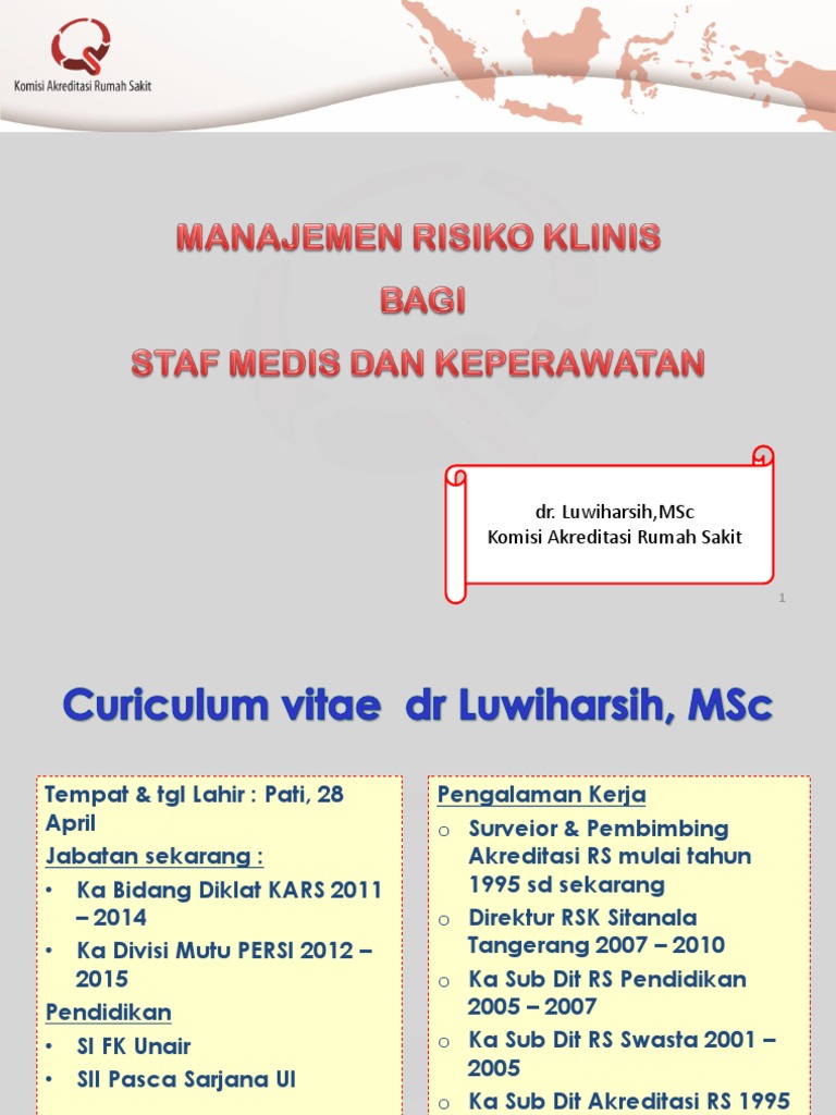 Manajemen Risiko Klinis Bagi Staf Medis Dan Keperawatan Rev2 Pdf
