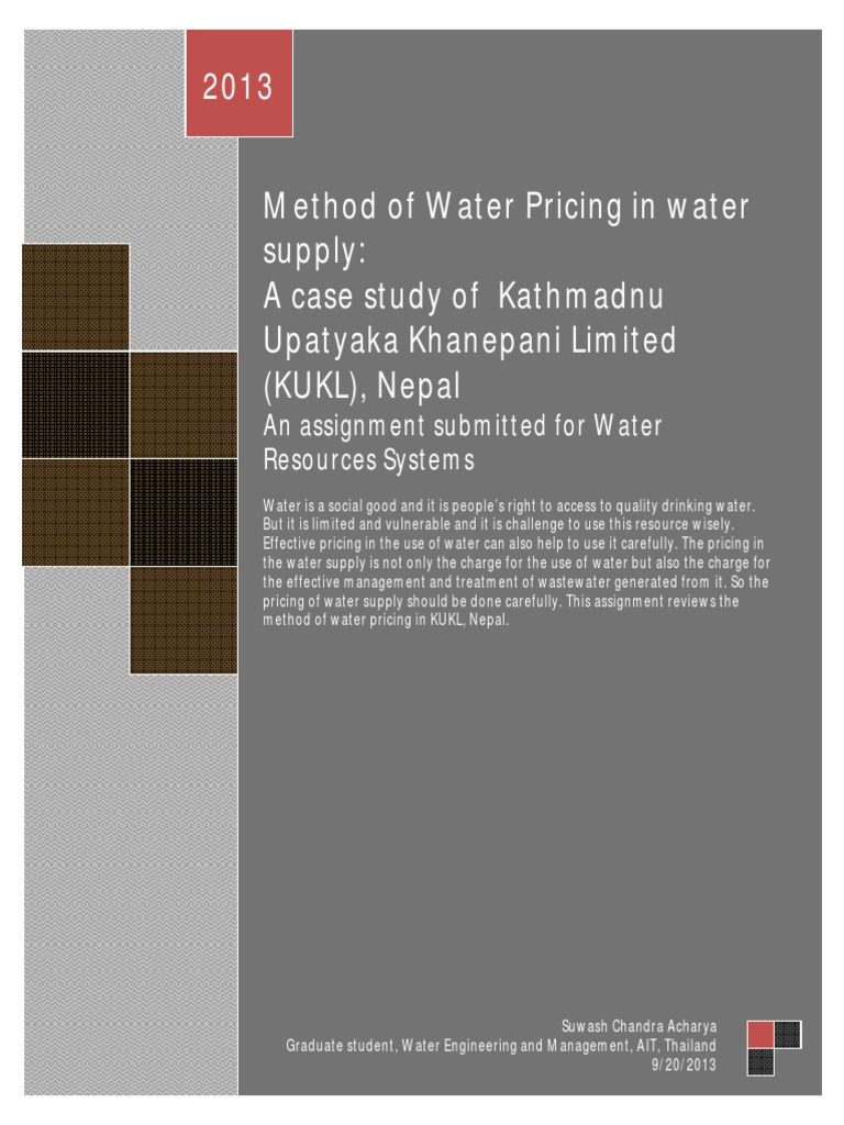 Water Pricing in Water Supply | PDF | Drinking Water | Water Supply