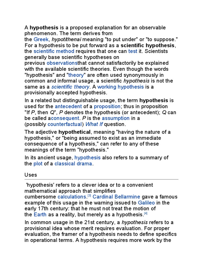 Greek Scientific Method Test Observations Theory Working Hypothesis ...