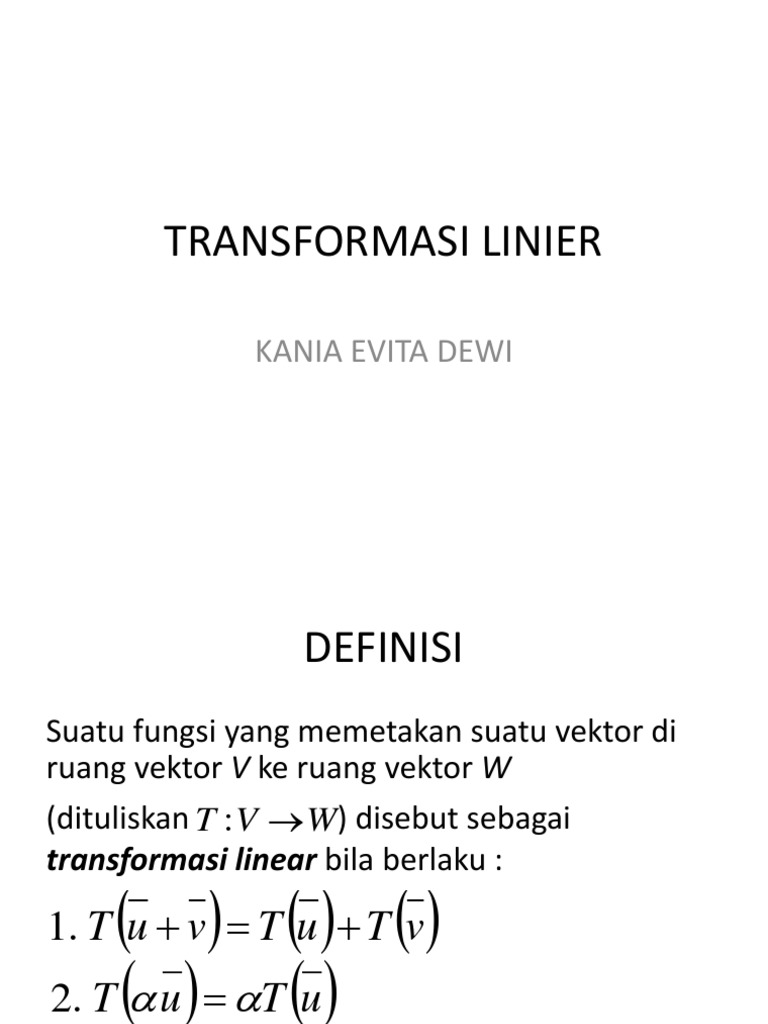 Transformasi Linier | PDF