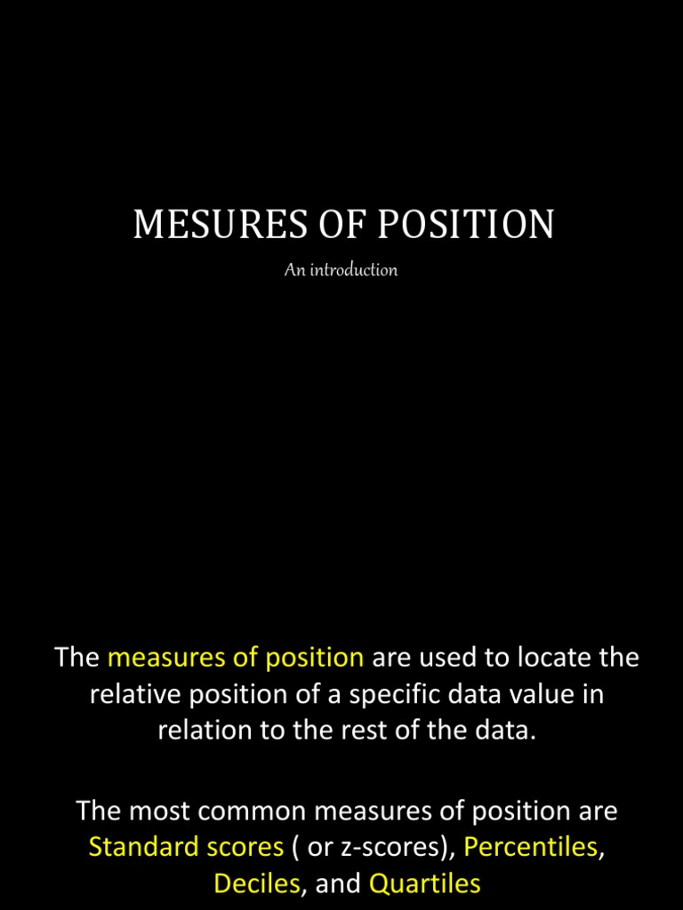 Measures of Position | PDF | Teaching Methods & Materials
