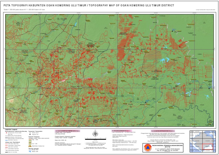 Peta Topografi Ogan Komering Ulu Timur | PDF