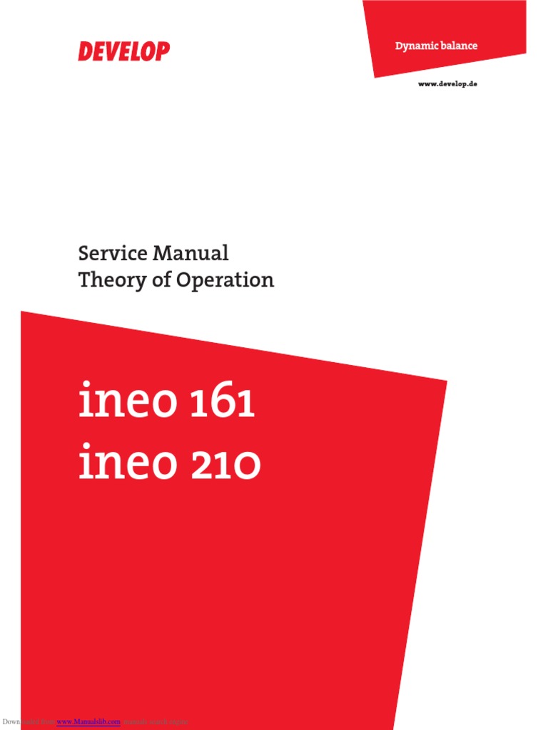 Ineo 161 Ineo 210: Service Manual Theory of Operation | PDF | Fax ...