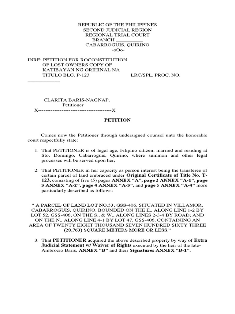 Reconsitution of Title | PDF | Notary Public | Virtue