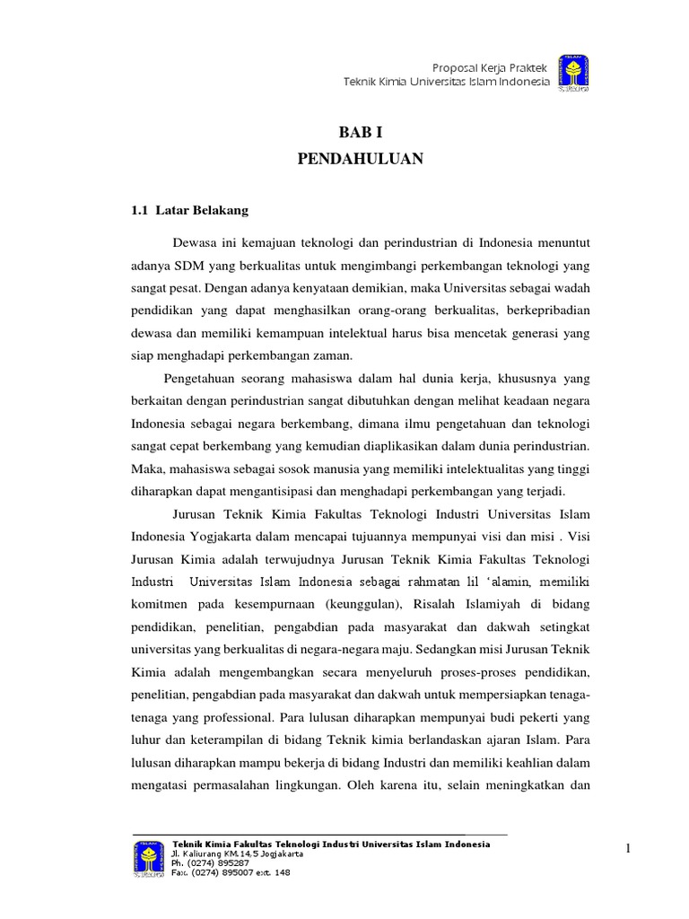 Contoh Proposal KP | PDF