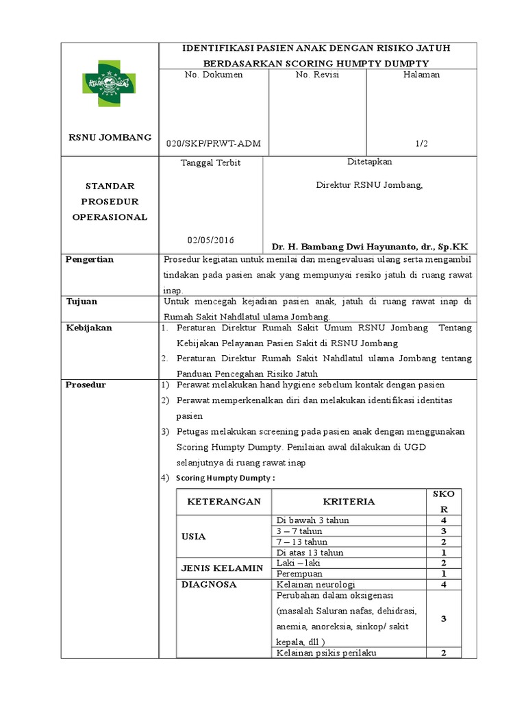Sop SKP 6 (13-12-16) | PDF