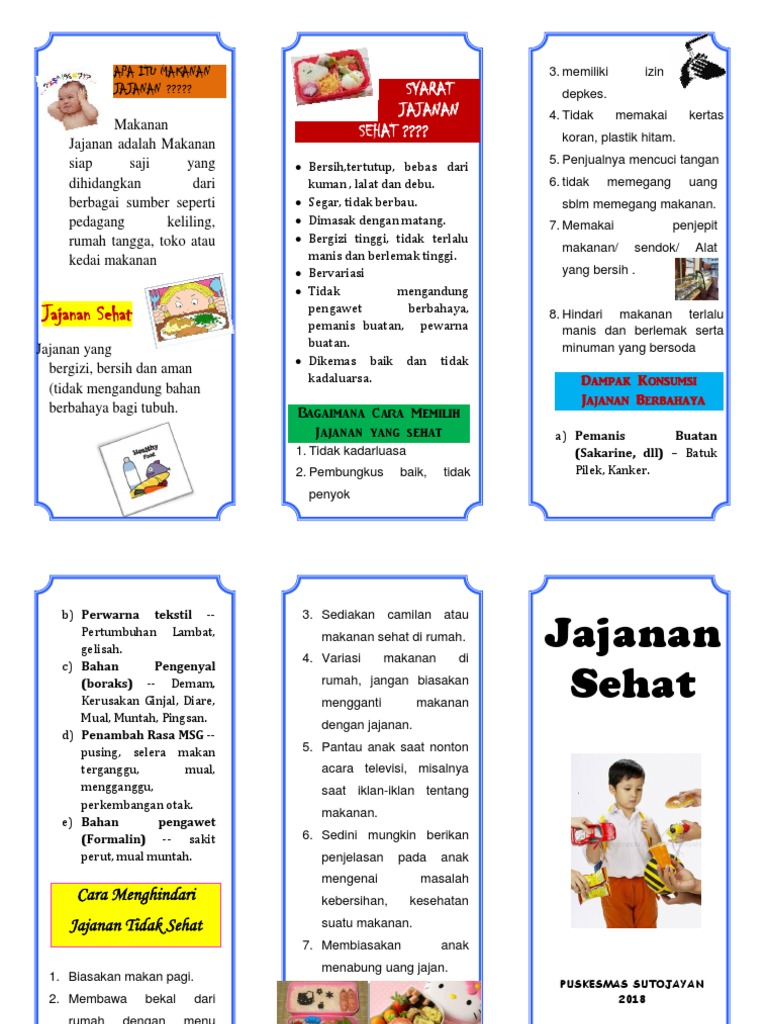 Leaflet Jajanan Sehat - Edit | PDF