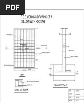 Column Footing Drawing