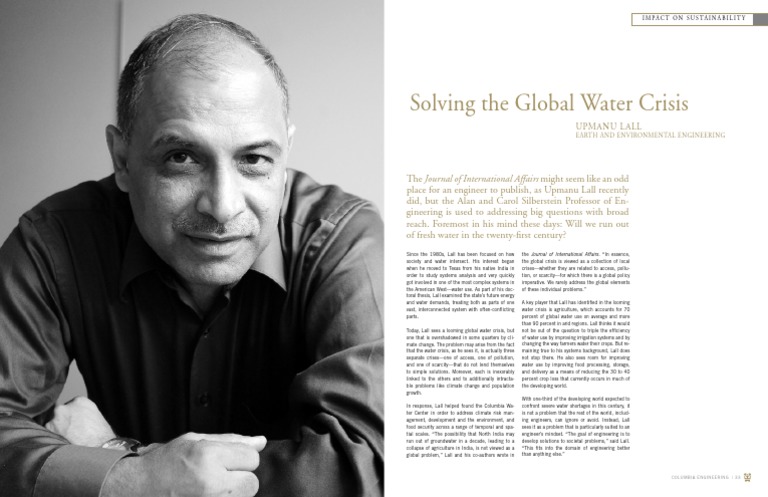 Solving The Global Water Crisis | PDF | Water Scarcity | Water